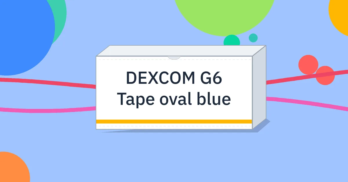 Symbolbild: Packung mit der Aufschrift DEXCOM G6 Tape oval blue (PZN 18178709) – Verfügbarkeit und Bezug in Apotheken in Frankfurt am Main