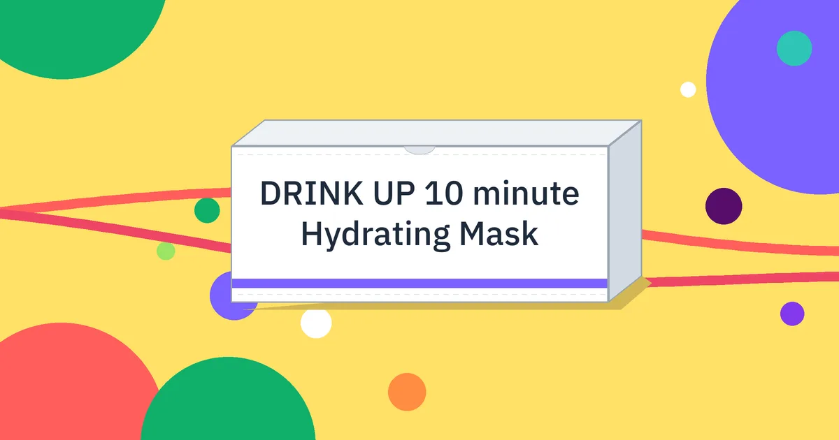 Symbolbild: Packung mit der Aufschrift DRINK UP 10 minute Hydrating Mask (PZN 19632033) – Verfügbarkeit und Bezug in Apotheken in Frankfurt am Main