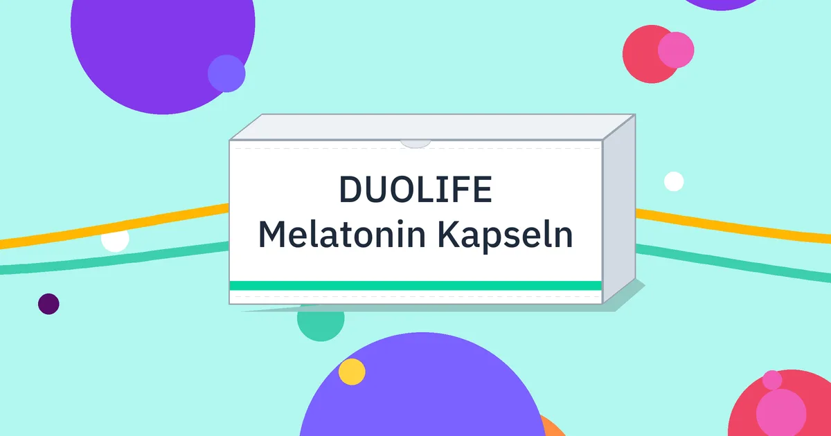 Symbolbild: Packung mit der Aufschrift DUOLIFE Melatonin Kapseln (PZN 19109159) – Verfügbarkeit und Bezug in Apotheken in Frankfurt am Main