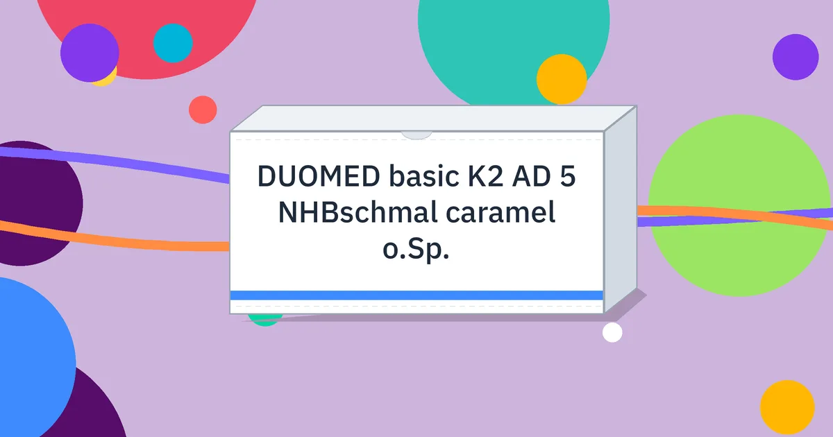 Symbolbild: Packung mit der Aufschrift DUOMED basic K2 AD 5 NHBschmal caramel o.Sp. (PZN 20906984) – Verfügbarkeit und Bezug in Apotheken in Frankfurt am Main