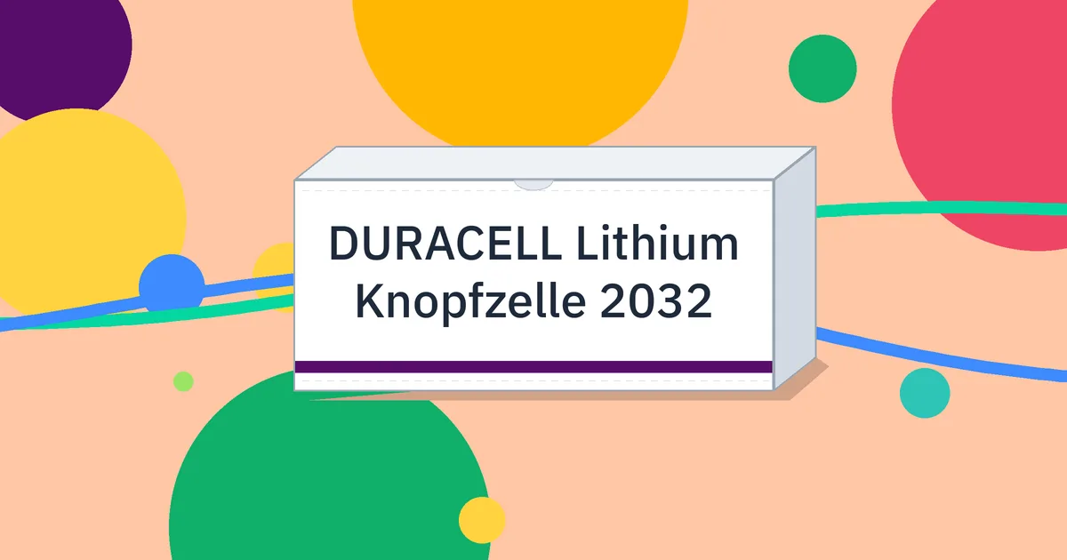 Symbolbild: Packung mit der Aufschrift DURACELL Lithium Knopfzelle 2032 (PZN 14285621) – Verfügbarkeit und Bezug in Apotheken in Frankfurt am Main