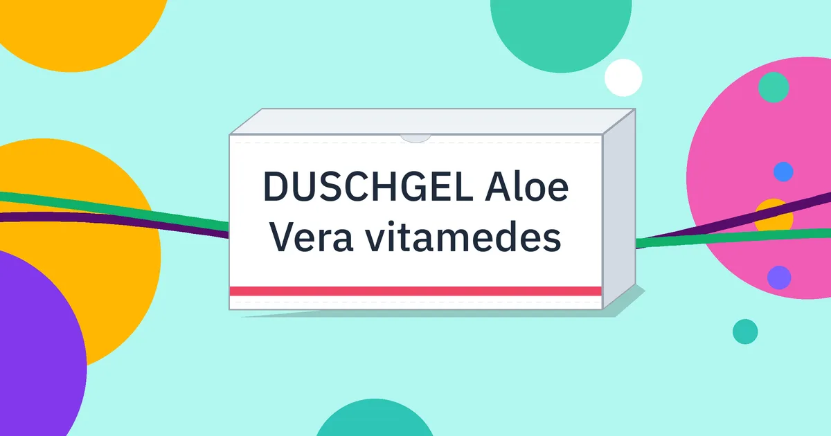 Symbolbild: Packung mit der Aufschrift DUSCHGEL Aloe Vera vitamedes (PZN 19782525) – Verfügbarkeit und Bezug in Apotheken in Frankfurt am Main