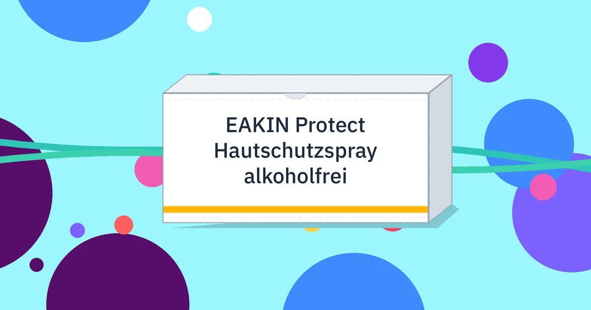 Symbolbild: Packung mit der Aufschrift EAKIN Protect Hautschutzspray alkoholfrei (PZN 10770638) – Verfügbarkeit und Bezug in Apotheken in Frankfurt am Main