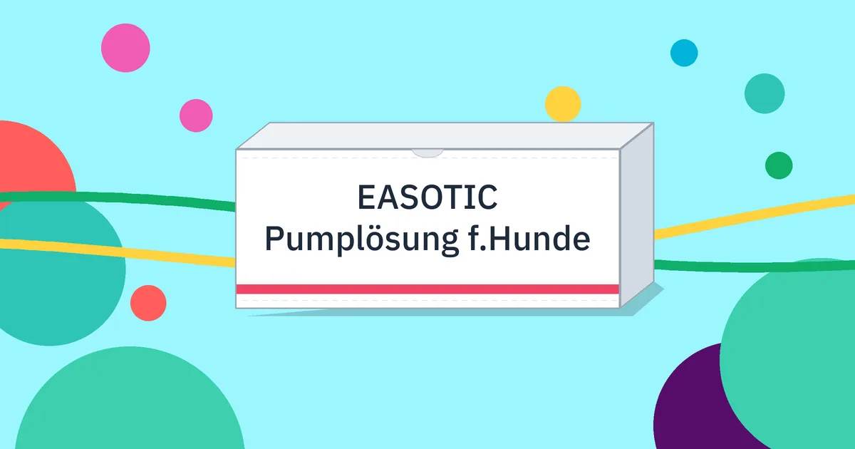 Symbolbild: Packung mit der Aufschrift EASOTIC Pumplösung f.Hunde (PZN 05354464) – Verfügbarkeit und Bezug in Apotheken in Frankfurt am Main