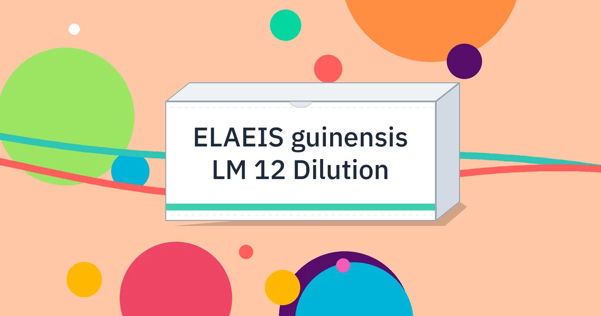 Symbolbild: Packung mit der Aufschrift ELAEIS guinensis LM 12 Dilution (PZN 13469773) – Verfügbarkeit und Bezug in Apotheken in Frankfurt am Main