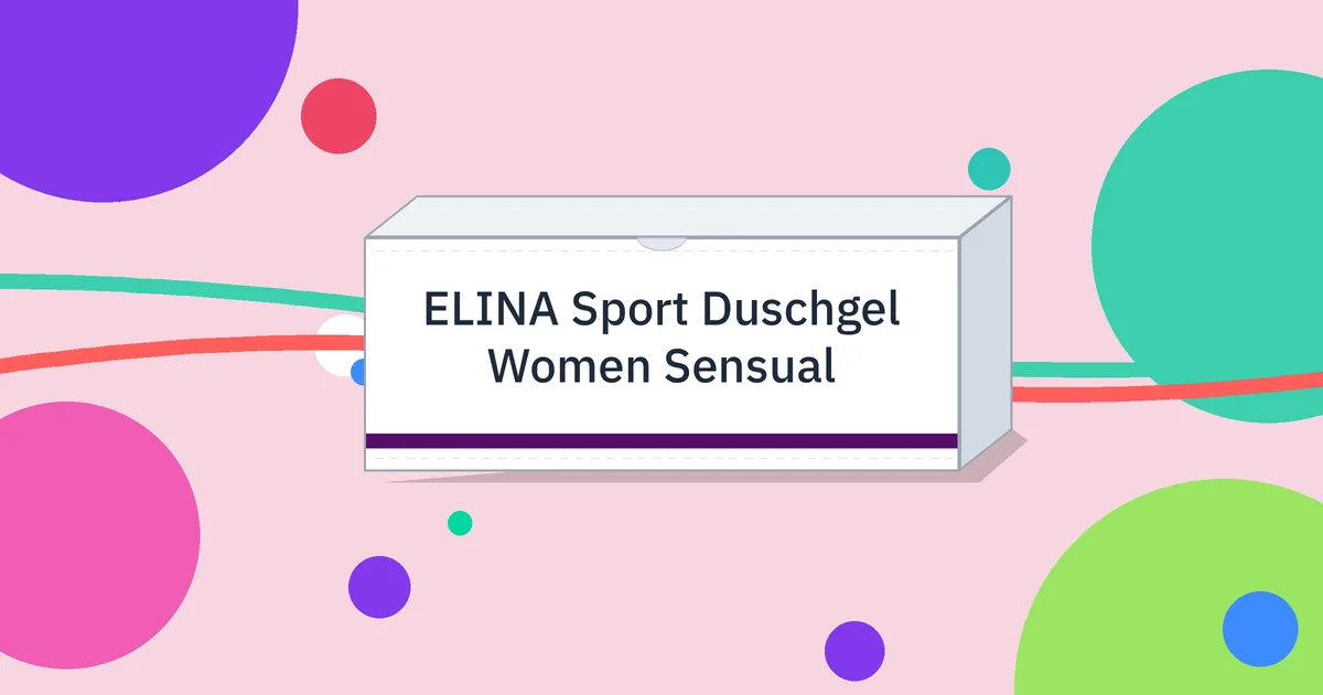 Symbolbild: Packung mit der Aufschrift ELINA Sport Duschgel Women Sensual (PZN 10347710) – Verfügbarkeit und Bezug in Apotheken in Frankfurt am Main