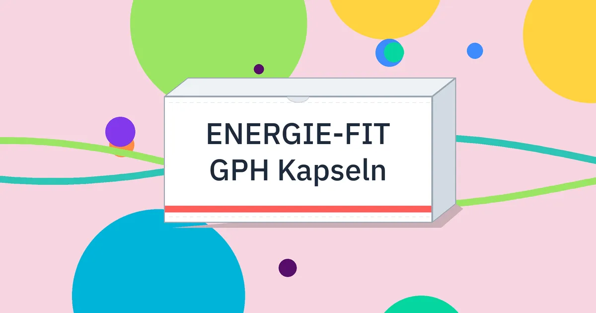 Symbolbild: Packung mit der Aufschrift ENERGIE-FIT GPH Kapseln (PZN 06556626) – Verfügbarkeit und Bezug in Apotheken in Frankfurt am Main
