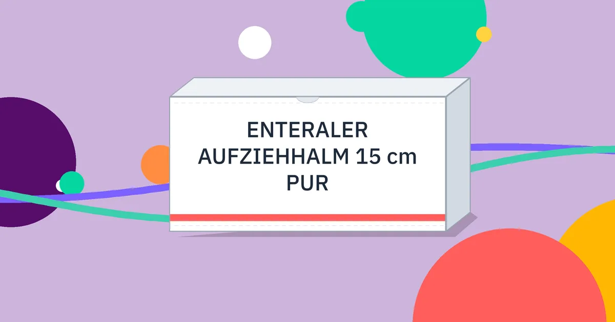 Symbolbild: Packung mit der Aufschrift ENTERALER AUFZIEHHALM 15 cm PUR (PZN 20003420) – Verfügbarkeit und Bezug in Apotheken in Frankfurt am Main