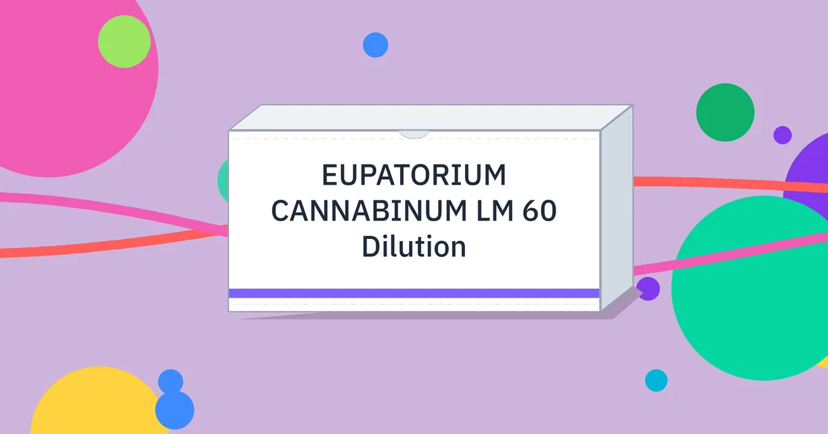 Symbolbild: Packung mit der Aufschrift EUPATORIUM CANNABINUM LM 60 Dilution (PZN 12846021) – Verfügbarkeit und Bezug in Apotheken in Frankfurt am Main