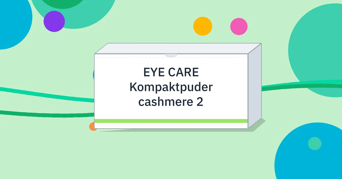 Symbolbild: Packung mit der Aufschrift EYE CARE Kompaktpuder cashmere 2 (PZN 20582731) – Verfügbarkeit und Bezug in Apotheken in Frankfurt am Main