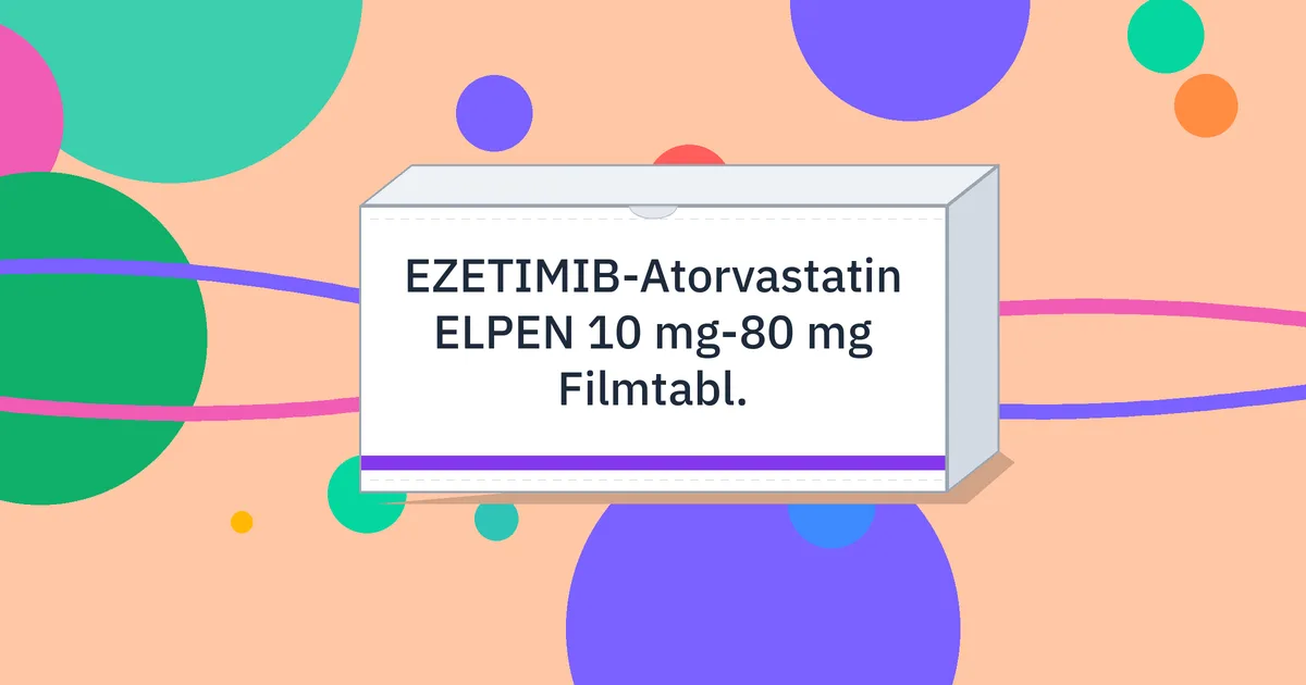 Symbolbild: Packung mit der Aufschrift EZETIMIB-Atorvastatin ELPEN 10 mg-80 mg Filmtabl. (PZN 17244746) – Verfügbarkeit und Bezug in Apotheken in Frankfurt am Main
