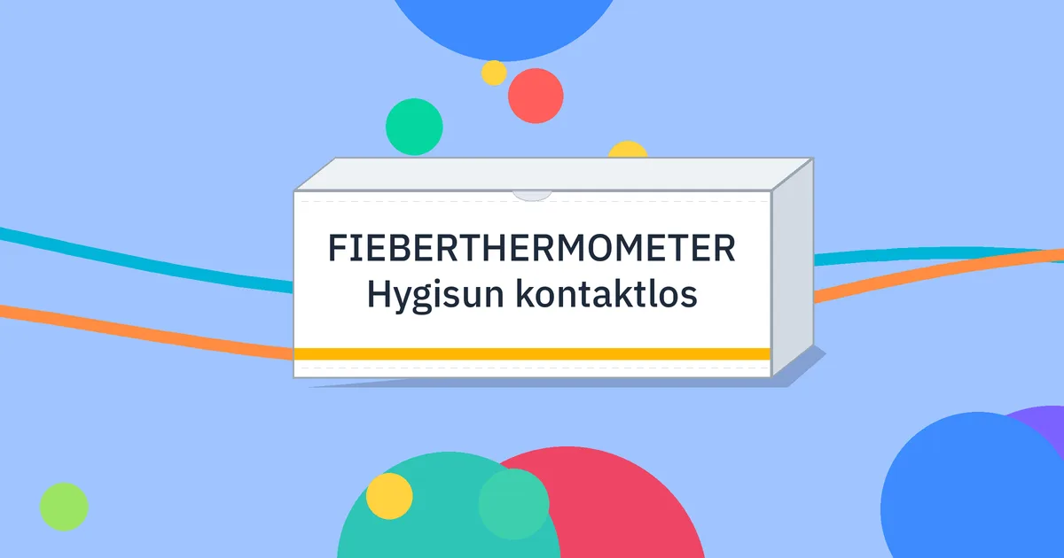 Symbolbild: Packung mit der Aufschrift FIEBERTHERMOMETER Hygisun kontaktlos (PZN 17242902) – Verfügbarkeit und Bezug in Apotheken in Frankfurt am Main