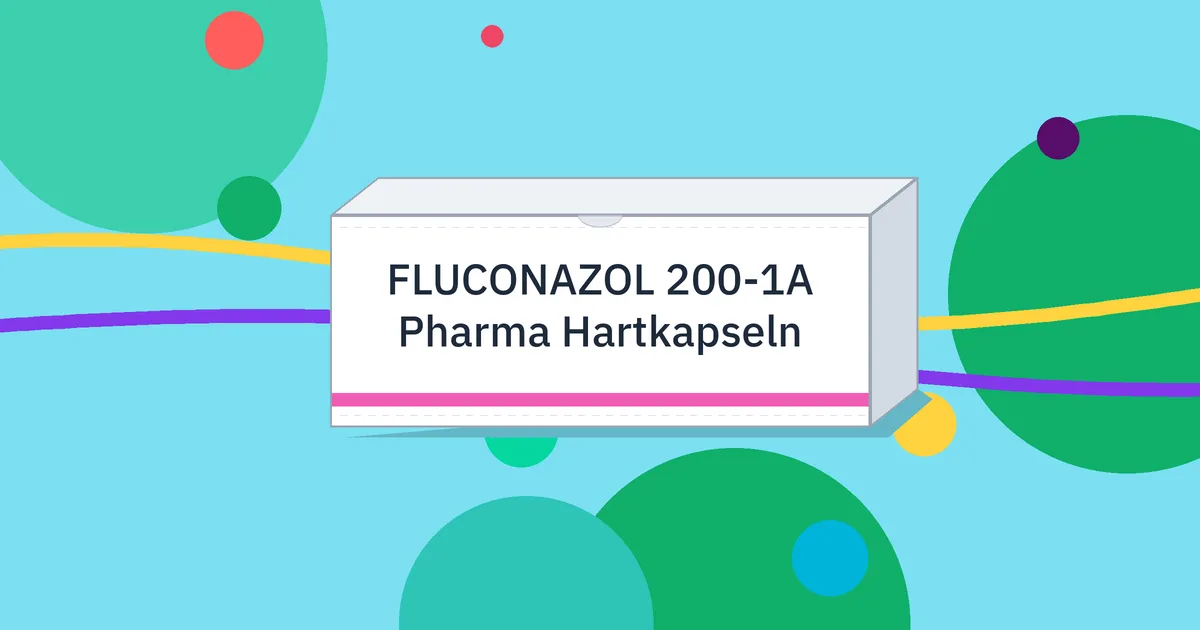 Symbolbild: Packung mit der Aufschrift FLUCONAZOL 200-1A Pharma Hartkapseln (PZN 01192094) – Verfügbarkeit und Bezug in Apotheken in Frankfurt am Main