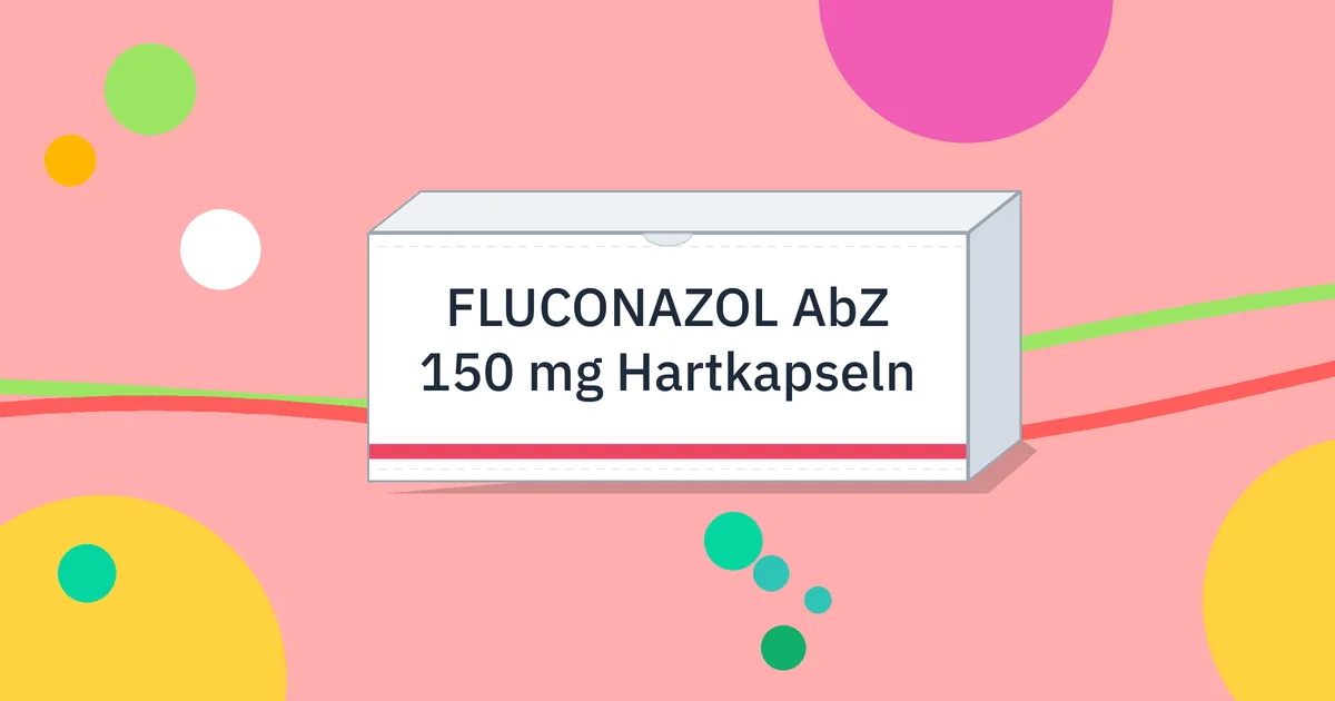 Symbolbild: Packung mit der Aufschrift FLUCONAZOL AbZ 150 mg Hartkapseln (PZN 04098800) – Verfügbarkeit und Bezug in Apotheken in Frankfurt am Main