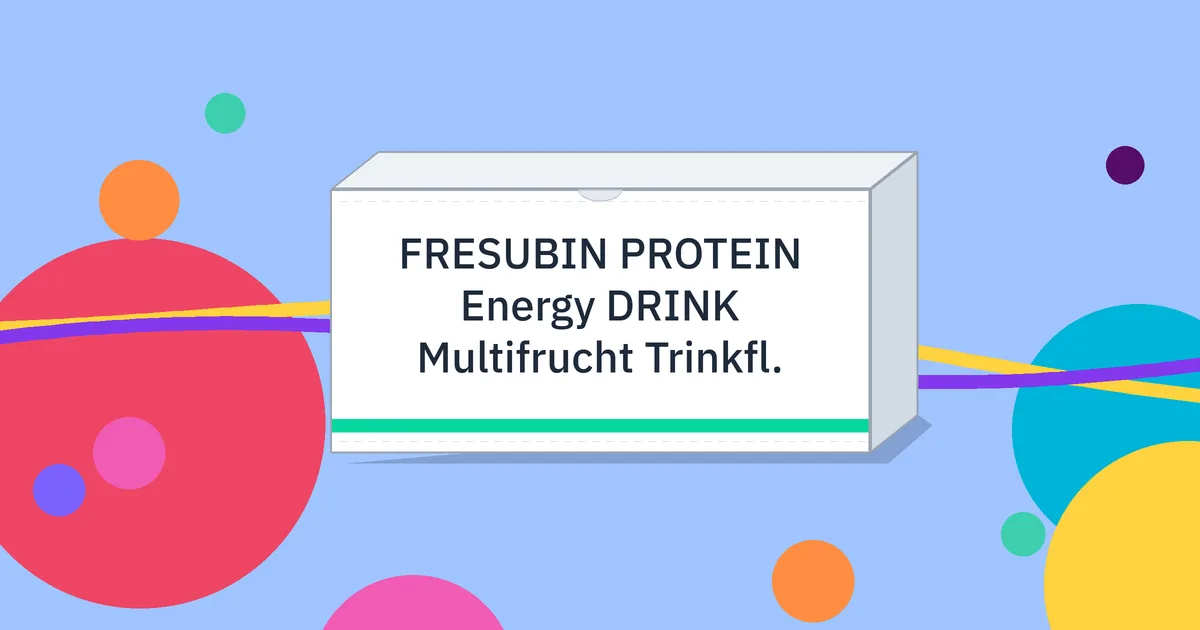 Symbolbild: Packung mit der Aufschrift FRESUBIN PROTEIN Energy DRINK Multifrucht Trinkfl. (PZN 19360770) – Verfügbarkeit und Bezug in Apotheken in Frankfurt am Main