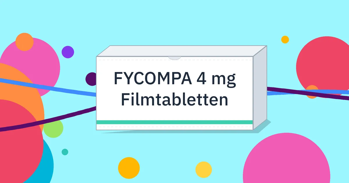 Symbolbild: Packung mit der Aufschrift FYCOMPA 4 mg Filmtabletten (PZN 08769272) – Verfügbarkeit und Bezug in Apotheken in Frankfurt am Main