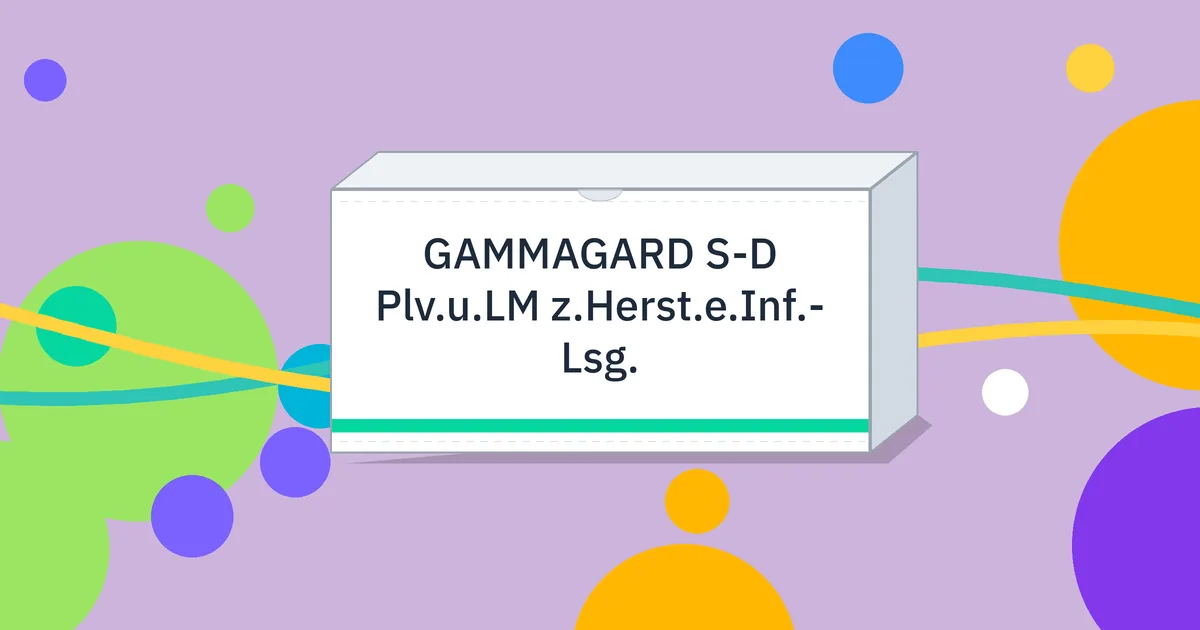 Symbolbild: Packung mit der Aufschrift GAMMAGARD S-D Plv.u.LM z.Herst.e.Inf.-Lsg. (PZN 06198463) – Verfügbarkeit und Bezug in Apotheken in Frankfurt am Main