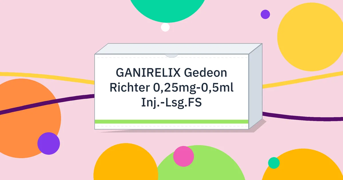 Symbolbild: Packung mit der Aufschrift GANIRELIX Gedeon Richter 0,25mg-0,5ml Inj.-Lsg.FS (PZN 18897522) – Verfügbarkeit und Bezug in Apotheken in Frankfurt am Main
