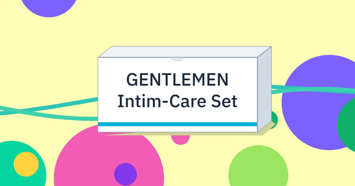 Symbolbild: Packung mit der Aufschrift GENTLEMEN Intim-Care Set (PZN 19139404) – Verfügbarkeit und Bezug in Apotheken in Frankfurt am Main