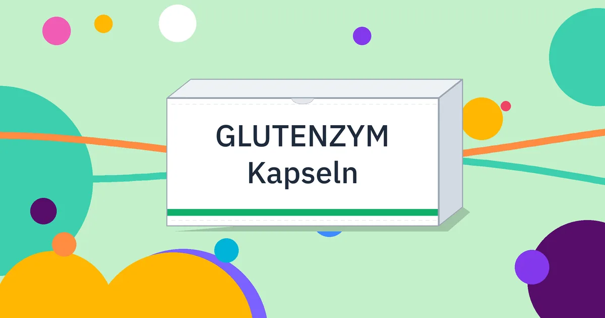 Symbolbild: Packung mit der Aufschrift GLUTENZYM Kapseln (PZN 07575152) – Verfügbarkeit und Bezug in Apotheken in Frankfurt am Main