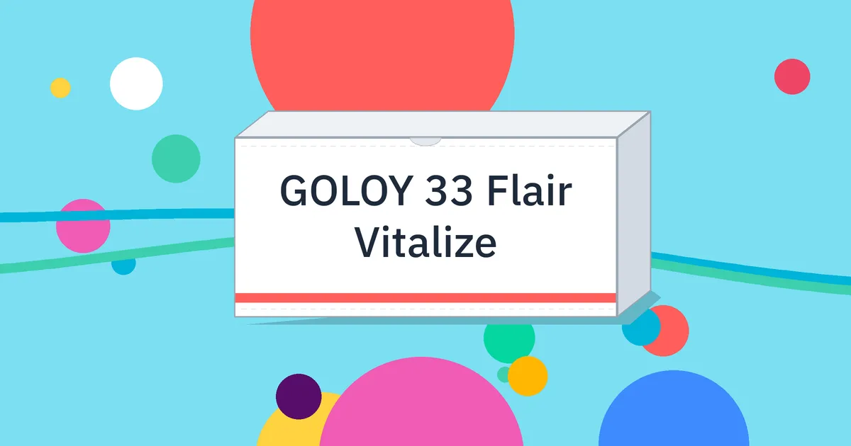 Symbolbild: Packung mit der Aufschrift GOLOY 33 Flair Vitalize (PZN 02426335) – Verfügbarkeit und Bezug in Apotheken in Frankfurt am Main