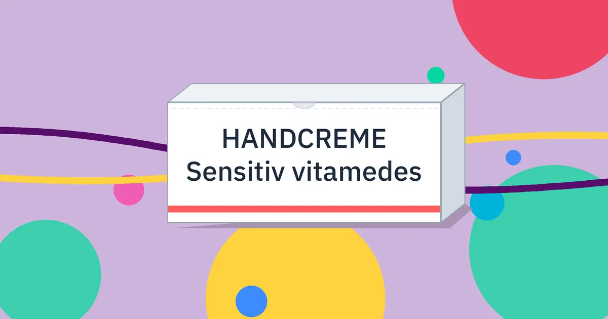 Symbolbild: Packung mit der Aufschrift HANDCREME Sensitiv vitamedes (PZN 19781299) – Verfügbarkeit und Bezug in Apotheken in Frankfurt am Main