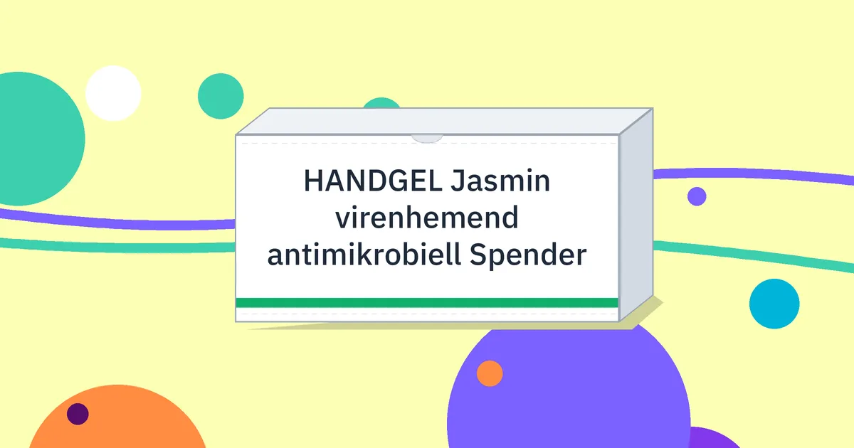 Symbolbild: Packung mit der Aufschrift HANDGEL Jasmin virenhemend antimikrobiell Spender (PZN 15633509) – Verfügbarkeit und Bezug in Apotheken in Frankfurt am Main