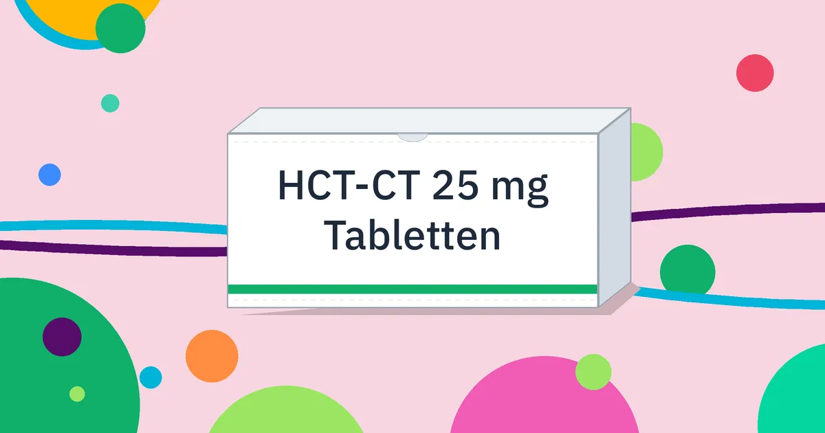 Symbolbild: Packung mit der Aufschrift HCT-CT 25 mg Tabletten (PZN 07519863) – Verfügbarkeit und Bezug in Apotheken in Frankfurt am Main