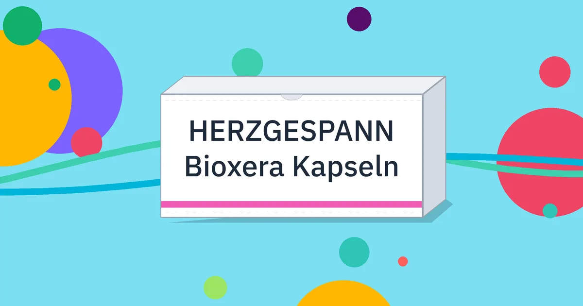 Symbolbild: Packung mit der Aufschrift HERZGESPANN Bioxera Kapseln (PZN 00062426) – Verfügbarkeit und Bezug in Apotheken in Frankfurt am Main