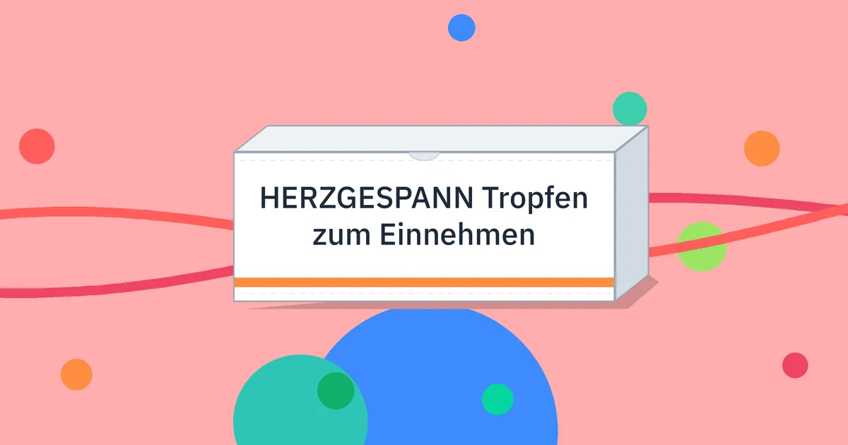 Symbolbild: Packung mit der Aufschrift HERZGESPANN Tropfen zum Einnehmen (PZN 17427458) – Verfügbarkeit und Bezug in Apotheken in Frankfurt am Main
