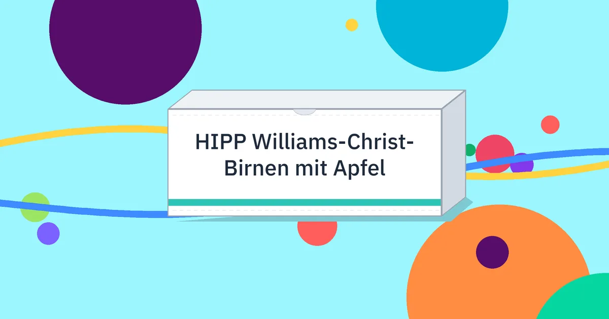 Symbolbild: Packung mit der Aufschrift HIPP Williams-Christ-Birnen mit Apfel (PZN 12731542) – Verfügbarkeit und Bezug in Apotheken in Frankfurt am Main