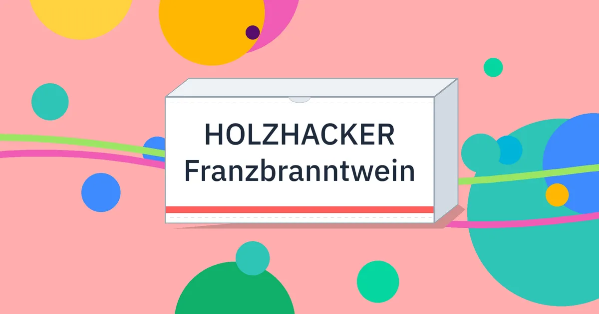 Symbolbild: Packung mit der Aufschrift HOLZHACKER Franzbranntwein (PZN 19303370) – Verfügbarkeit und Bezug in Apotheken in Frankfurt am Main