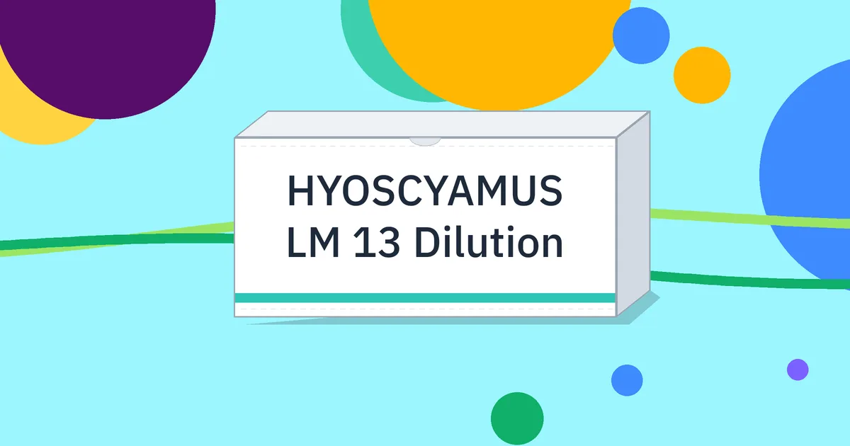 Symbolbild: Packung mit der Aufschrift HYOSCYAMUS LM 13 Dilution (PZN 12890565) – Verfügbarkeit und Bezug in Apotheken in Frankfurt am Main