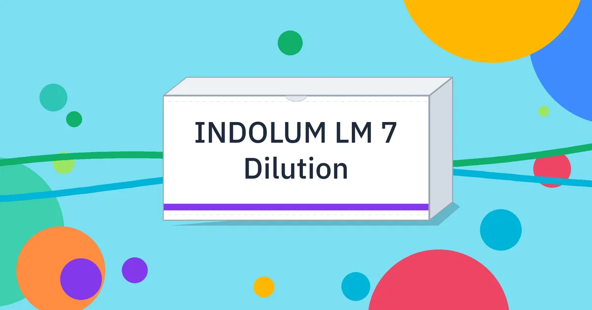 Symbolbild: Packung mit der Aufschrift INDOLUM LM 7 Dilution (PZN 13559944) – Verfügbarkeit und Bezug in Apotheken in Frankfurt am Main