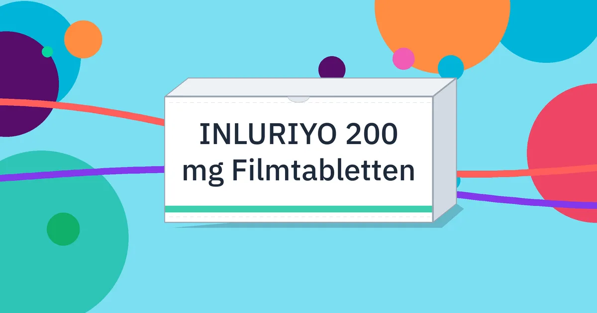 Symbolbild: Packung mit der Aufschrift INLURIYO 200 mg Filmtabletten (PZN 20228366) – Verfügbarkeit und Bezug in Apotheken in Frankfurt am Main