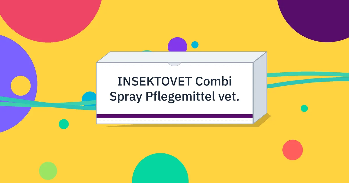 Symbolbild: Packung mit der Aufschrift INSEKTOVET Combi Spray Pflegemittel vet. (PZN 16527910) – Verfügbarkeit und Bezug in Apotheken in Frankfurt am Main