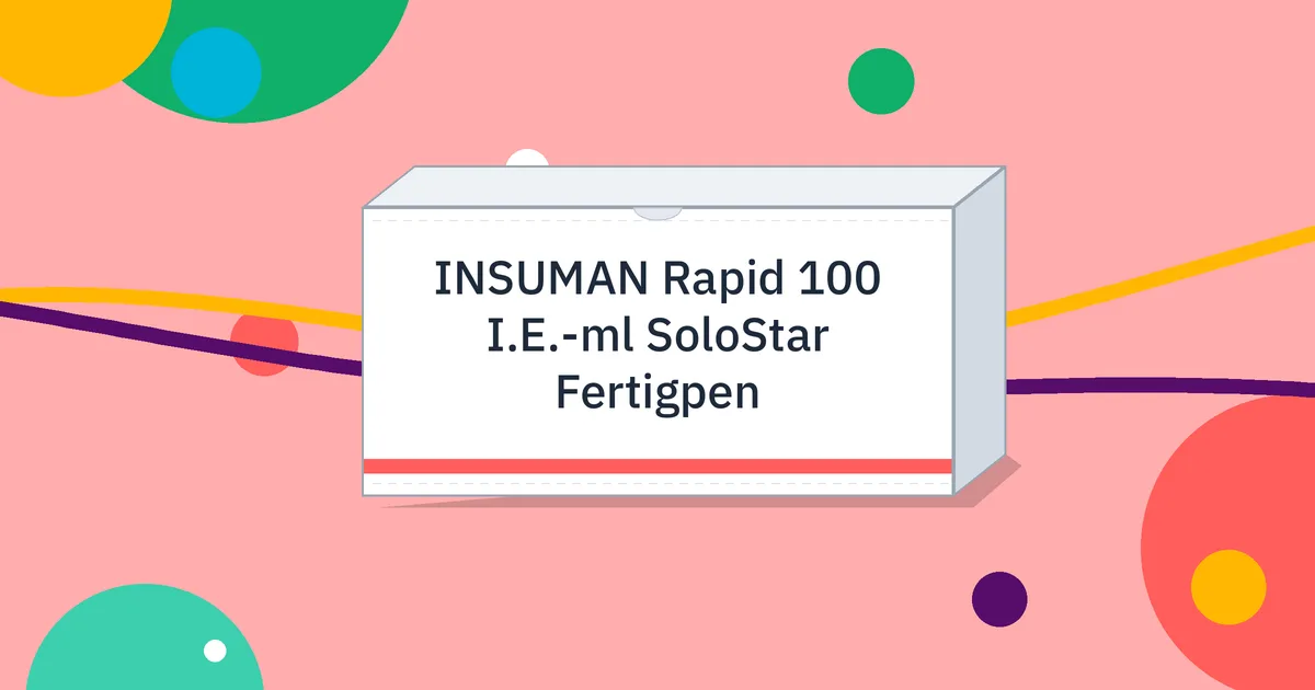 Symbolbild: Packung mit der Aufschrift INSUMAN Rapid 100 I.E.-ml SoloStar Fertigpen (PZN 00883732) – Verfügbarkeit und Bezug in Apotheken in Frankfurt am Main