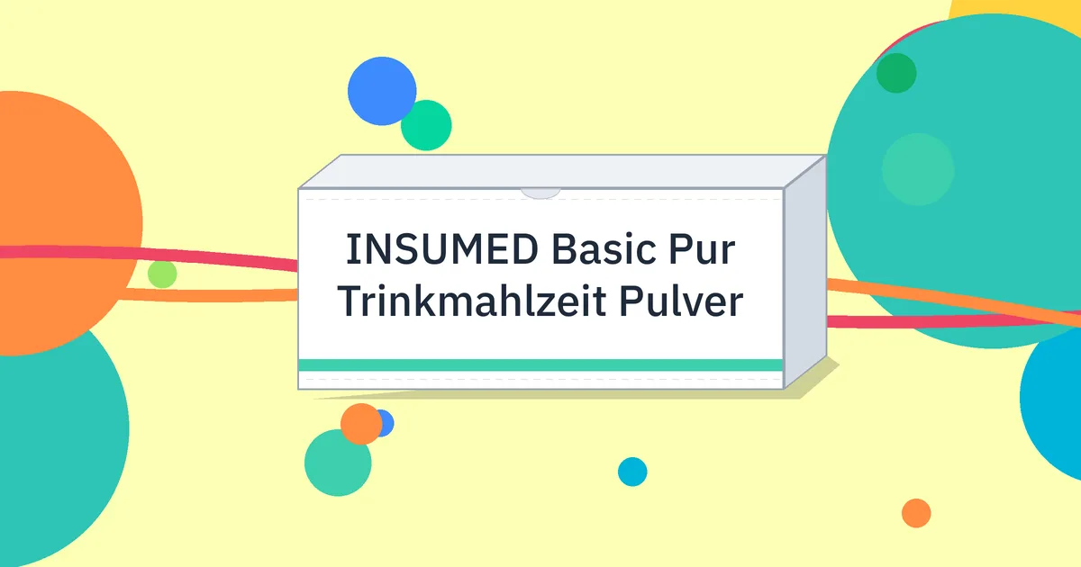 Symbolbild: Packung mit der Aufschrift INSUMED Basic Pur Trinkmahlzeit Pulver (PZN 16655654) – Verfügbarkeit und Bezug in Apotheken in Frankfurt am Main