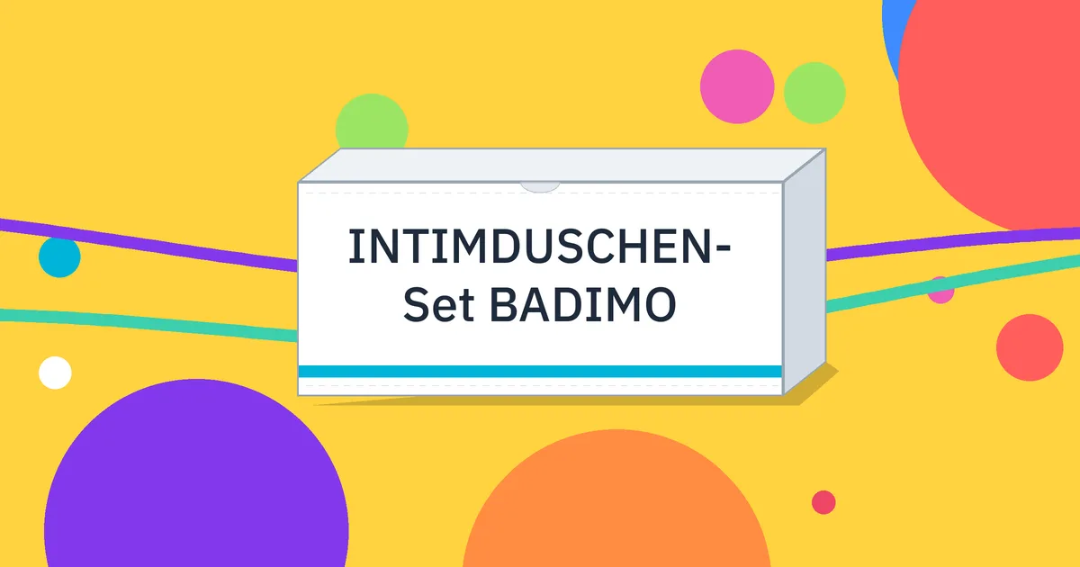 Symbolbild: Packung mit der Aufschrift INTIMDUSCHEN-Set BADIMO (PZN 07544223) – Verfügbarkeit und Bezug in Apotheken in Frankfurt am Main