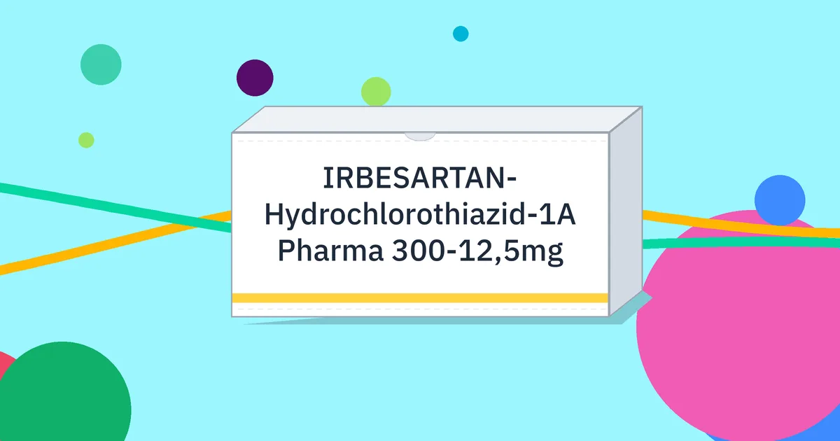 Symbolbild: Packung mit der Aufschrift IRBESARTAN-Hydrochlorothiazid-1A Pharma 300-12,5mg (PZN 09687180) – Verfügbarkeit und Bezug in Apotheken in Frankfurt am Main