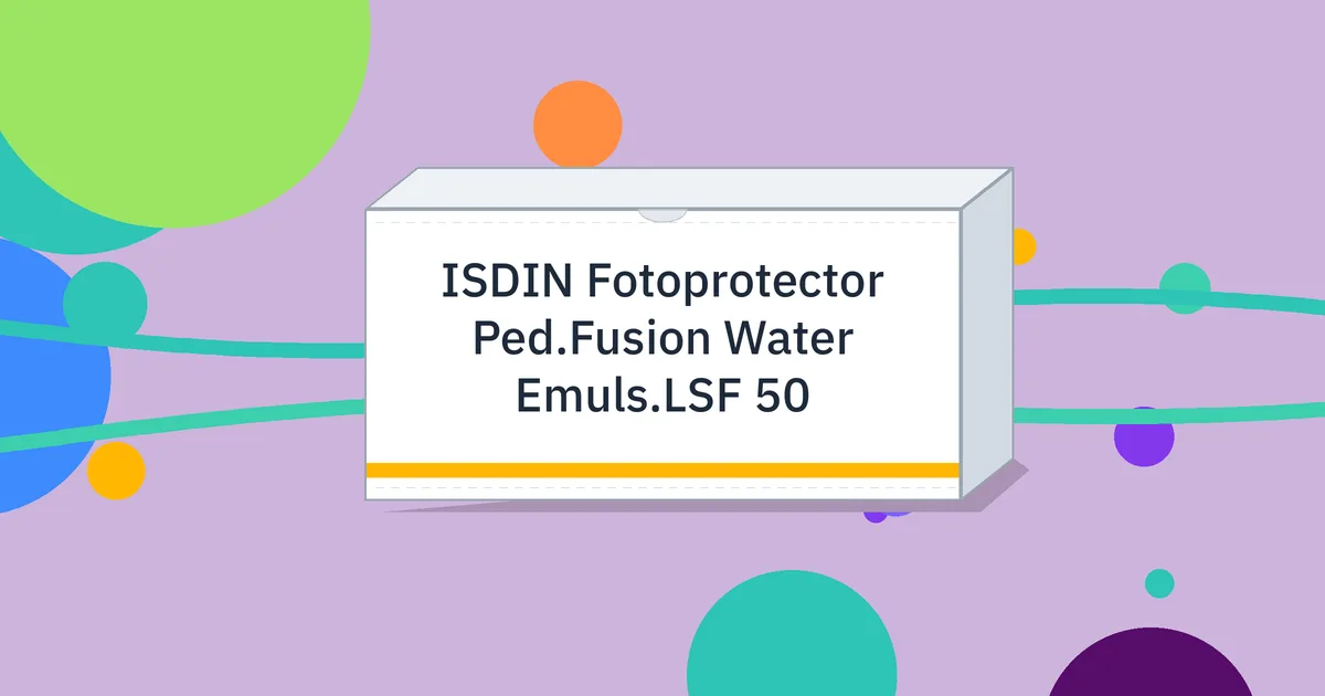 Symbolbild: Packung mit der Aufschrift ISDIN Fotoprotector Ped.Fusion Water Emuls.LSF 50 (PZN 16243845) – Verfügbarkeit und Bezug in Apotheken in Frankfurt am Main