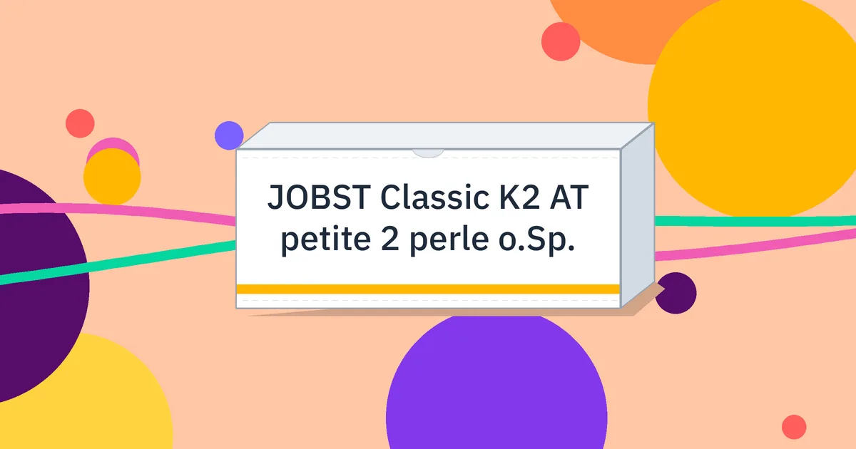 Symbolbild: Packung mit der Aufschrift JOBST Classic K2 AT petite 2 perle o.Sp. (PZN 10728607) – Verfügbarkeit und Bezug in Apotheken in Frankfurt am Main