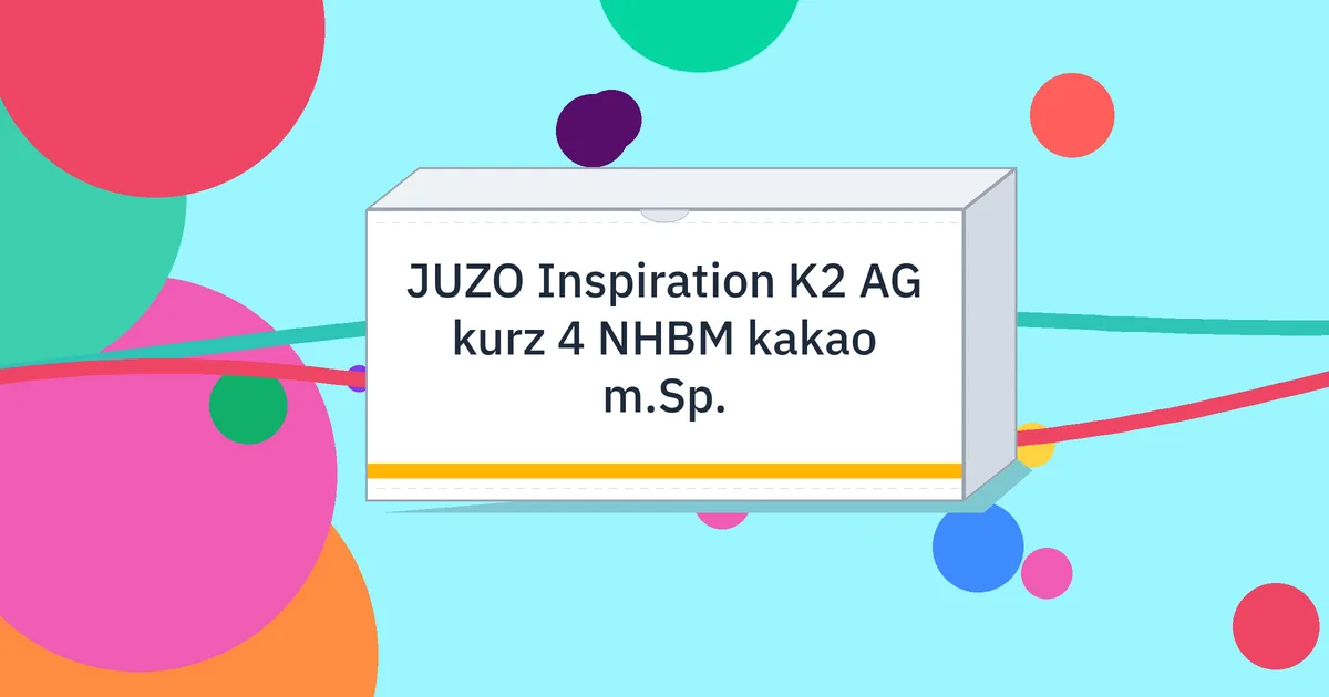 Symbolbild: Packung mit der Aufschrift JUZO Inspiration K2 AG kurz 4 NHBM kakao m.Sp. (PZN 14922246) – Verfügbarkeit und Bezug in Apotheken in Frankfurt am Main