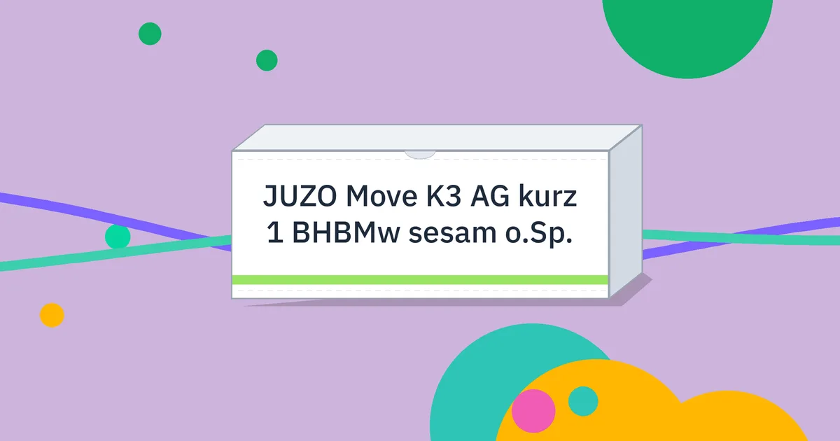 Symbolbild: Packung mit der Aufschrift JUZO Move K3 AG kurz 1 BHBMw sesam o.Sp. (PZN 18582250) – Verfügbarkeit und Bezug in Apotheken in Frankfurt am Main