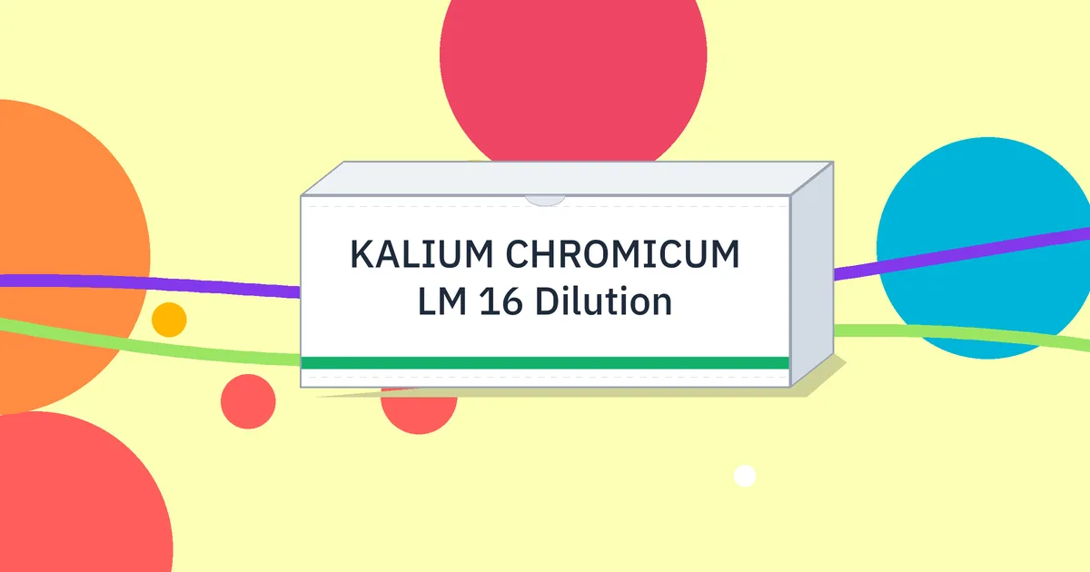 Symbolbild: Packung mit der Aufschrift KALIUM CHROMICUM LM 16 Dilution (PZN 12919240) – Verfügbarkeit und Bezug in Apotheken in Frankfurt am Main