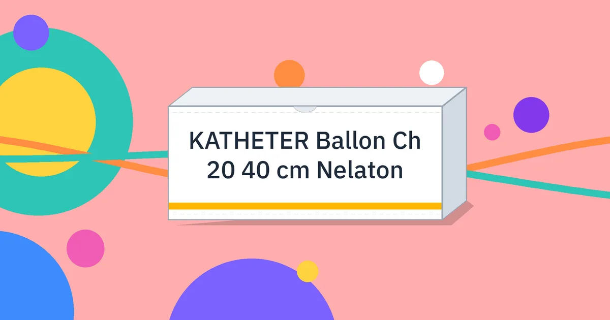Symbolbild: Packung mit der Aufschrift KATHETER Ballon Ch 20 40 cm Nelaton (PZN 01730410) – Verfügbarkeit und Bezug in Apotheken in Frankfurt am Main