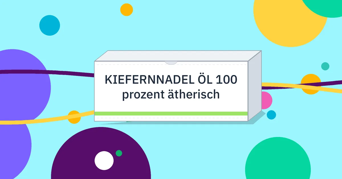 Symbolbild: Packung mit der Aufschrift KIEFERNNADEL ÖL 100 prozent ätherisch (PZN 07205679) – Verfügbarkeit und Bezug in Apotheken in Frankfurt am Main