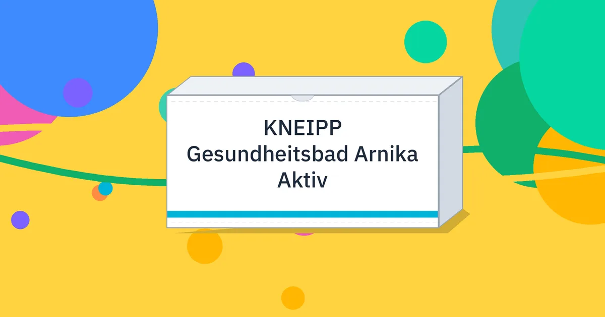 Symbolbild: Packung mit der Aufschrift KNEIPP Gesundheitsbad Arnika Aktiv (PZN 16358873) – Verfügbarkeit und Bezug in Apotheken in Frankfurt am Main
