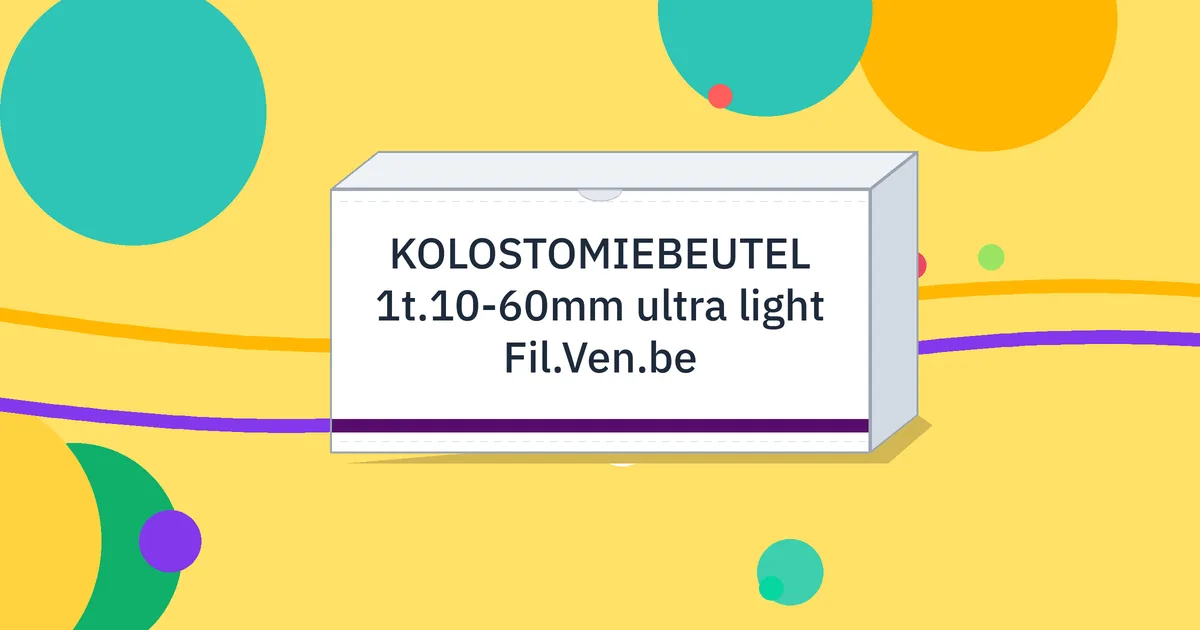 Symbolbild: Packung mit der Aufschrift KOLOSTOMIEBEUTEL 1t.10-60mm ultra light Fil.Ven.be (PZN 11549083) – Verfügbarkeit und Bezug in Apotheken in Frankfurt am Main