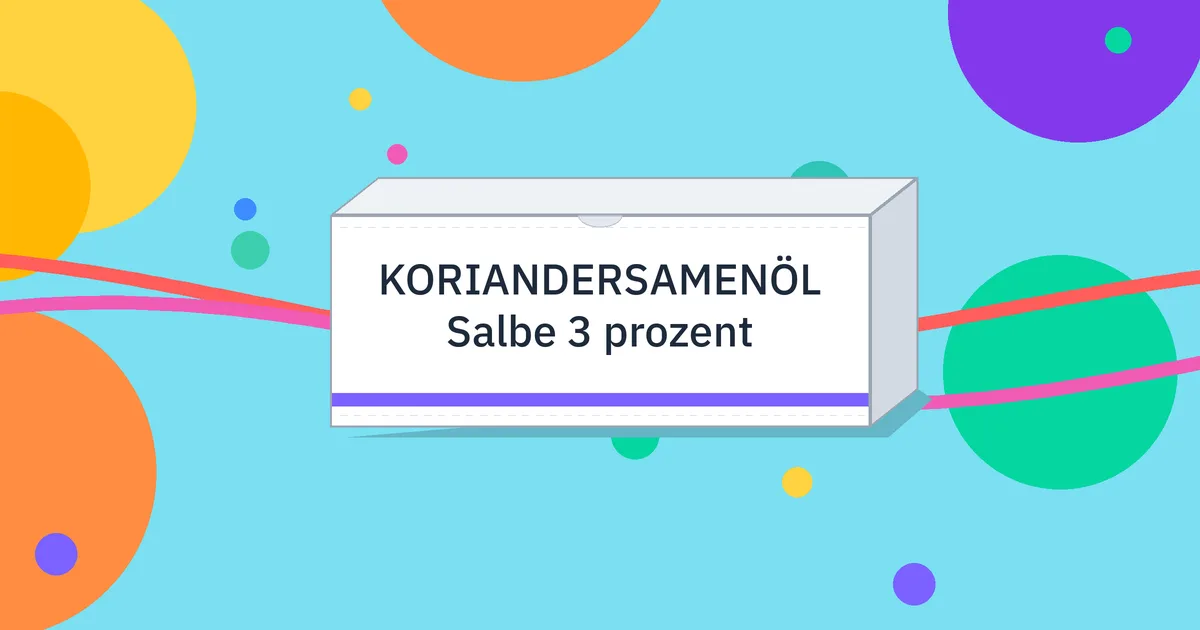 Symbolbild: Packung mit der Aufschrift KORIANDERSAMENÖL Salbe 3 prozent (PZN 18180215) – Verfügbarkeit und Bezug in Apotheken in Frankfurt am Main